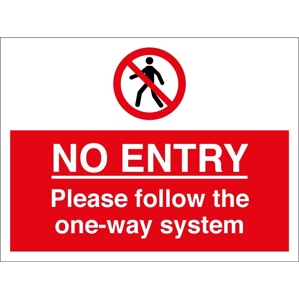 No Entry Please Follow The One Way System Signs | eBay UK